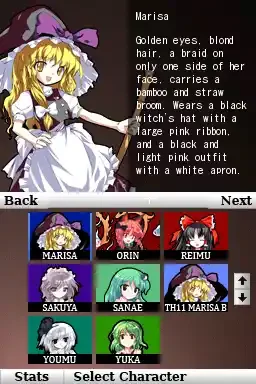 Play Free Touhou DS Retro Game